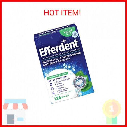 Efferdent Retainer Cleaning Tablets, Denture Cleaning Tablets for ...