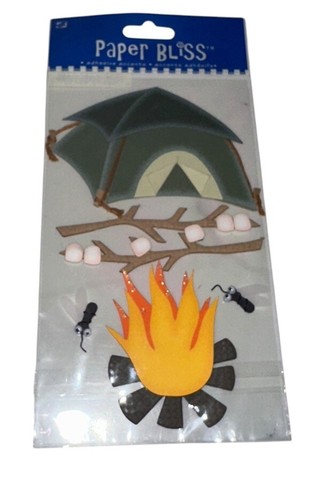 New Paper Bliss Dimensional Sticker Set Camp Out 6 Stickers Outdoors ...