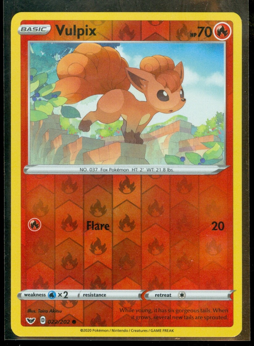 Pokemon VULPIX 022/202 Sword & Shield Rev Holo - - MINT | eBay
