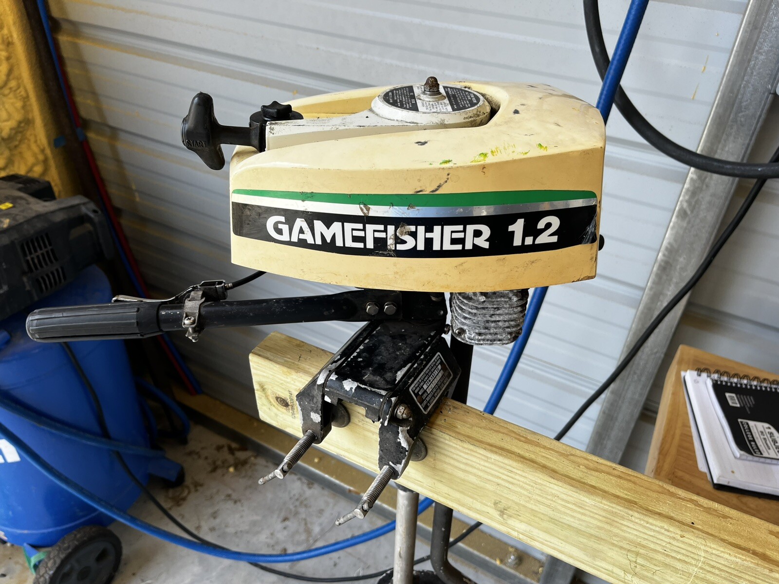 Vintage very rare sears roebuck GAMEFISHER 1.2 hp outboard motor 2 ...