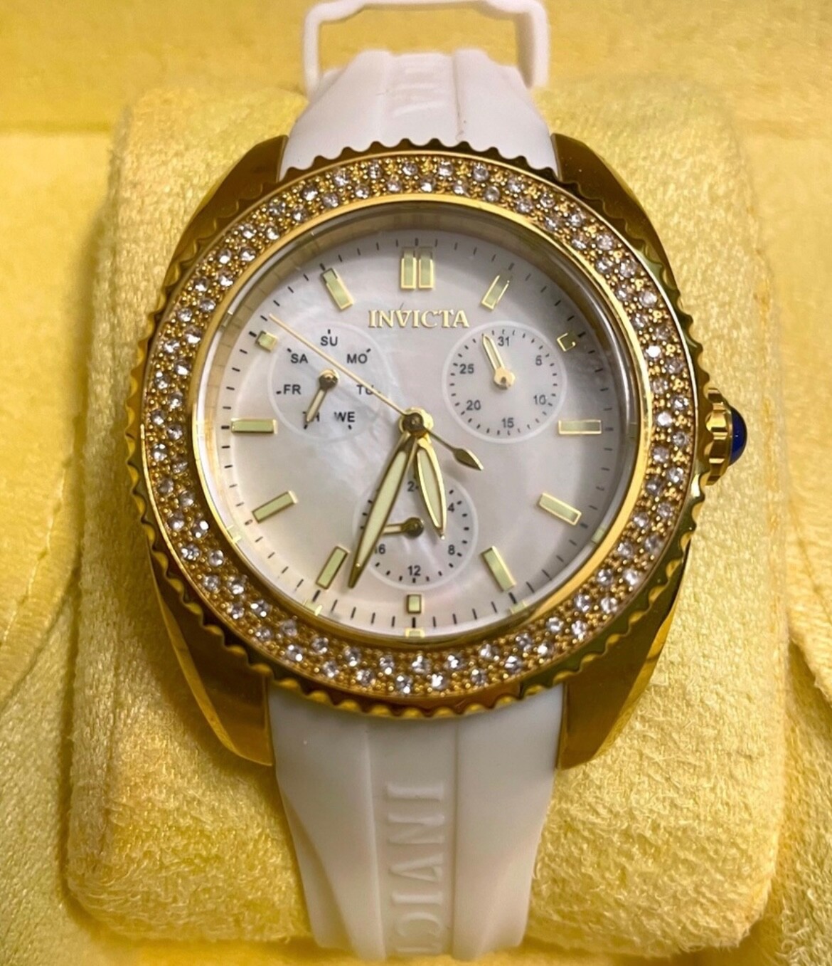womens watches invicta - Angel Invicta, pearl face with diamond rim. | eBay