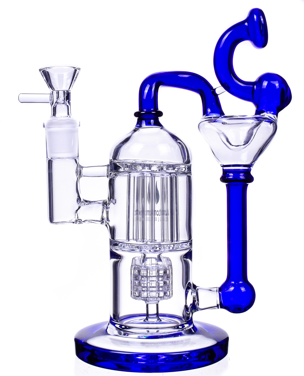 THICK 9” DUAL Perc BONG Glass Water Pipe COOL Hookah RECYCLER Bubbler ...