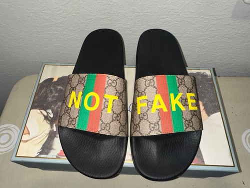 Gucci Slide Sandals'NOT FAKE' | eBay