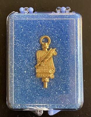 Quill And Scroll I.H.S.H.S.J. NEWSPAPER STAFF Lapel Pin Pendant Charm ...
