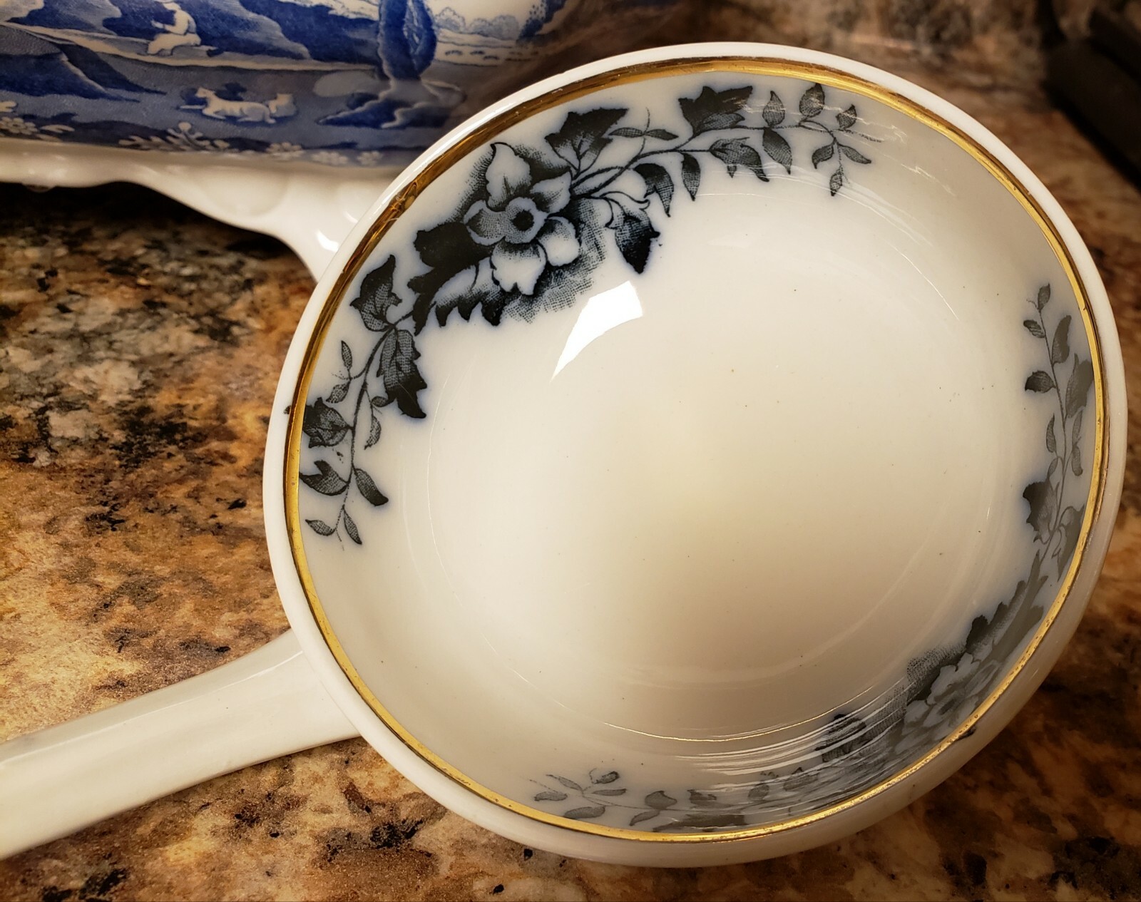 OLDER MARK Vintage Spode England c1816 Blue ITALIAN Soup Tureen Serving ...