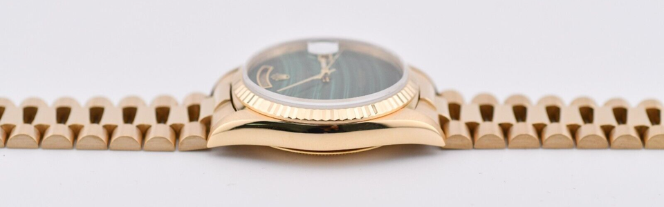 Rolex Men's Day-Date 36mm President 18k Yellow Gold 18038 Green ...