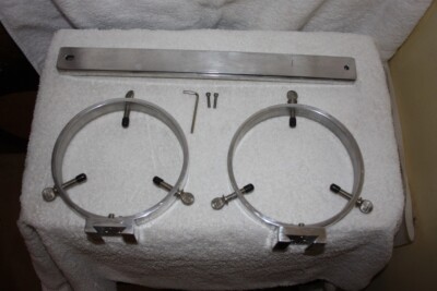 Polished Alum Telescope Giant Finder or Guide Scope Ring Pair fits ...
