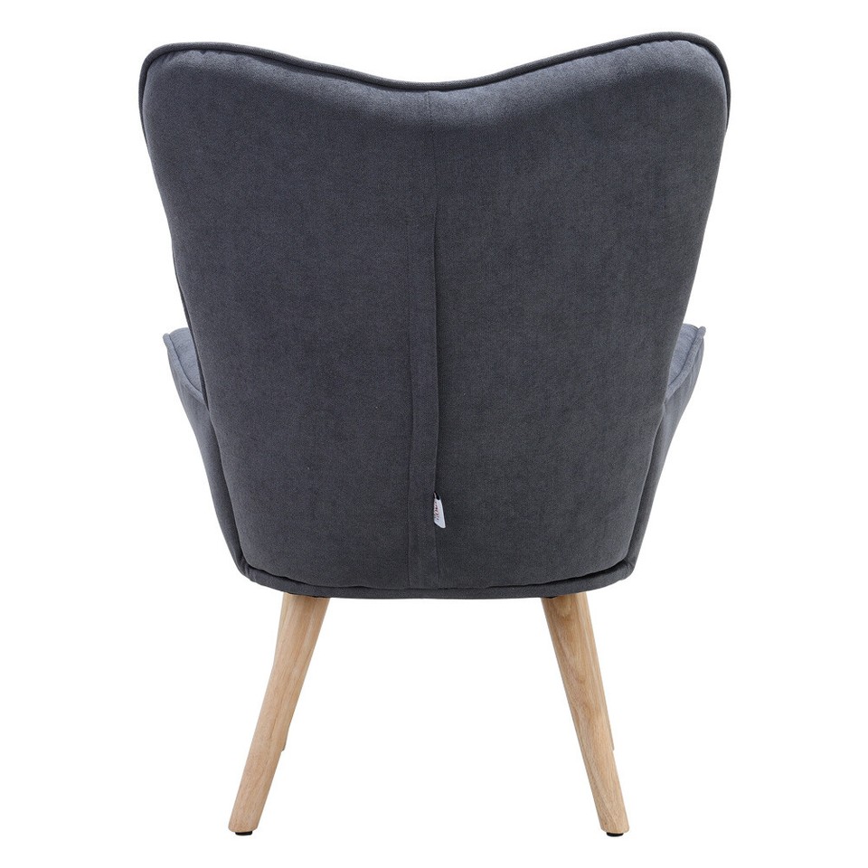 Butterfly Wing Back Upholstered Armchair Single Sofa Lounge Chair with ...