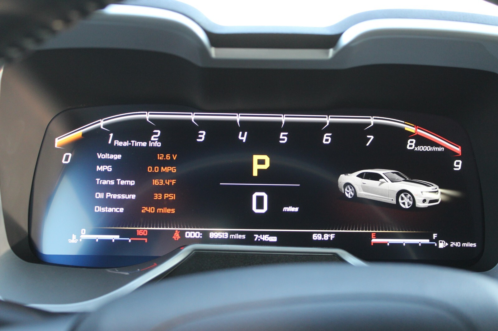 NEW 10-15 GEN 5 CAMARO LCD DIGITAL SPEEDOMETER INSTRUMENT CLUSTER V6 V8 ...