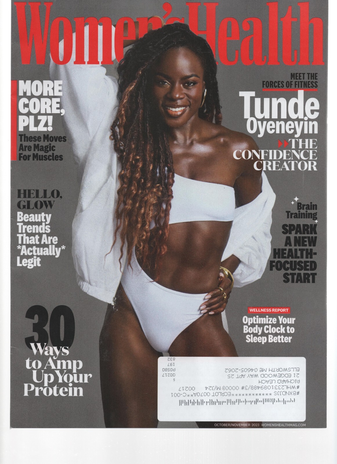 Tunde Oyeneyin WOMEN'S HEALTH MAGAZINE - OCT/NOV 2023 BRAND NEW More Core Brain | eBay
