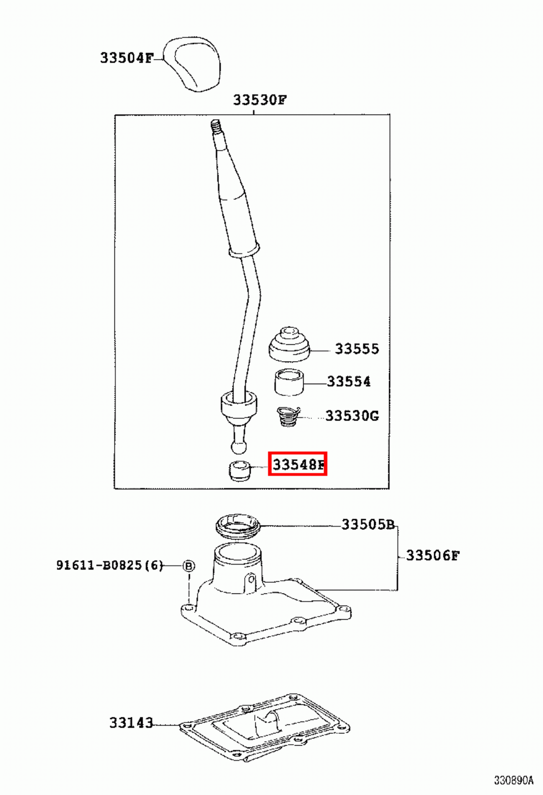 Genuine Hilux LN165 LN157 LN155 LN152 LN150 Manual MT Gear Shift Lever ...