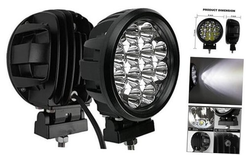 2Pcs 60W Spot Beam 6 Inch Round LED Work Light Driving 2Pcs 60W Spot ...