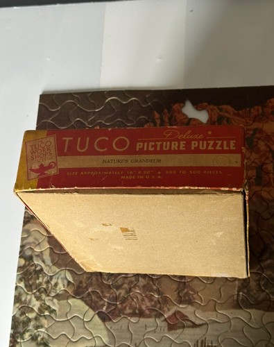 VINTAGE TUCO PICTURE PUZZLE NATURE’S GRANDEUR MISSING 1 PIECE WITH BOX ...