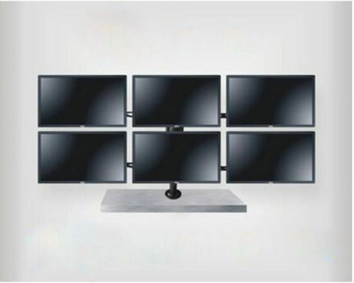 New LCD Monitor Desk Mount Adjustable 6 Screens Heavy Duty 10"-24" | eBay