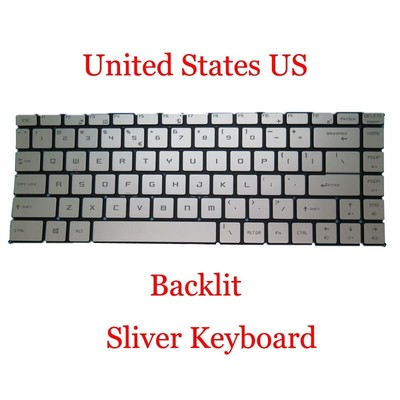 Sliver Laptop Backlit Keyboard For MSI PS42 8M PS42 Modern 8MO 8RA 8RB ...