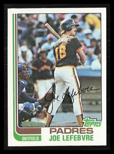 Joe Lefebvre 1982 Topps #434 San Diego Padres | eBay