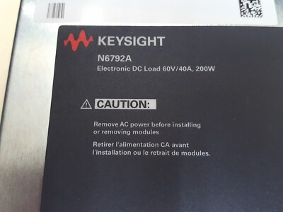 Keysight N6792A: Electronic DC Load 60V/40A, 200W, Untested (0138) | eBay