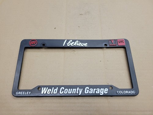Weld County Garage Pontiac Greeley Colorado License Plate Tag Frame ...