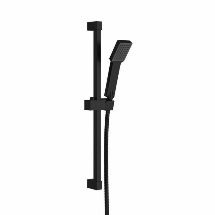 Shower Kit Black Modern Designer Mono Square Head New Riser Rail ...