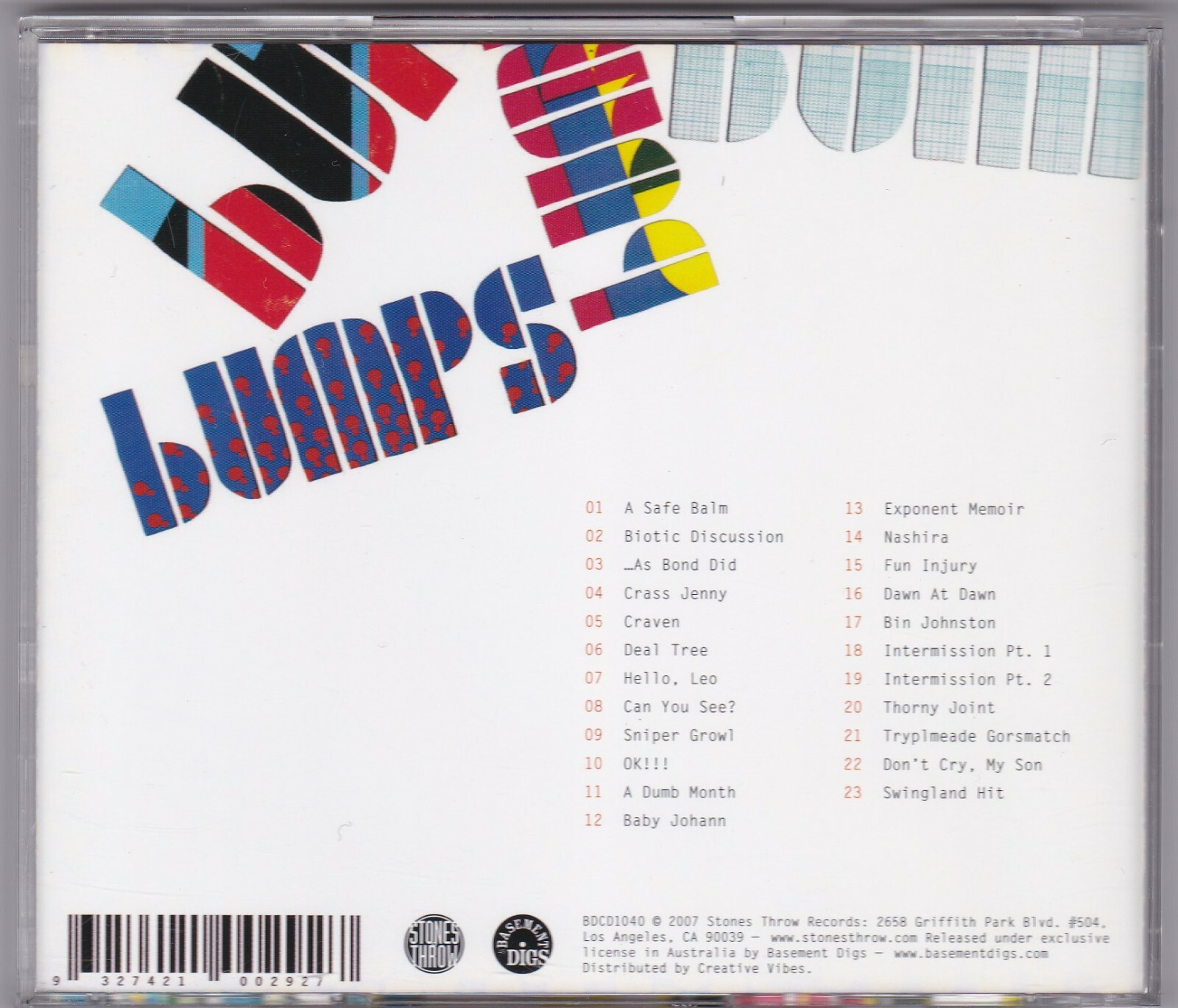 Bumps - CD (Basement Digs BDCD1040 Australia) | eBay
