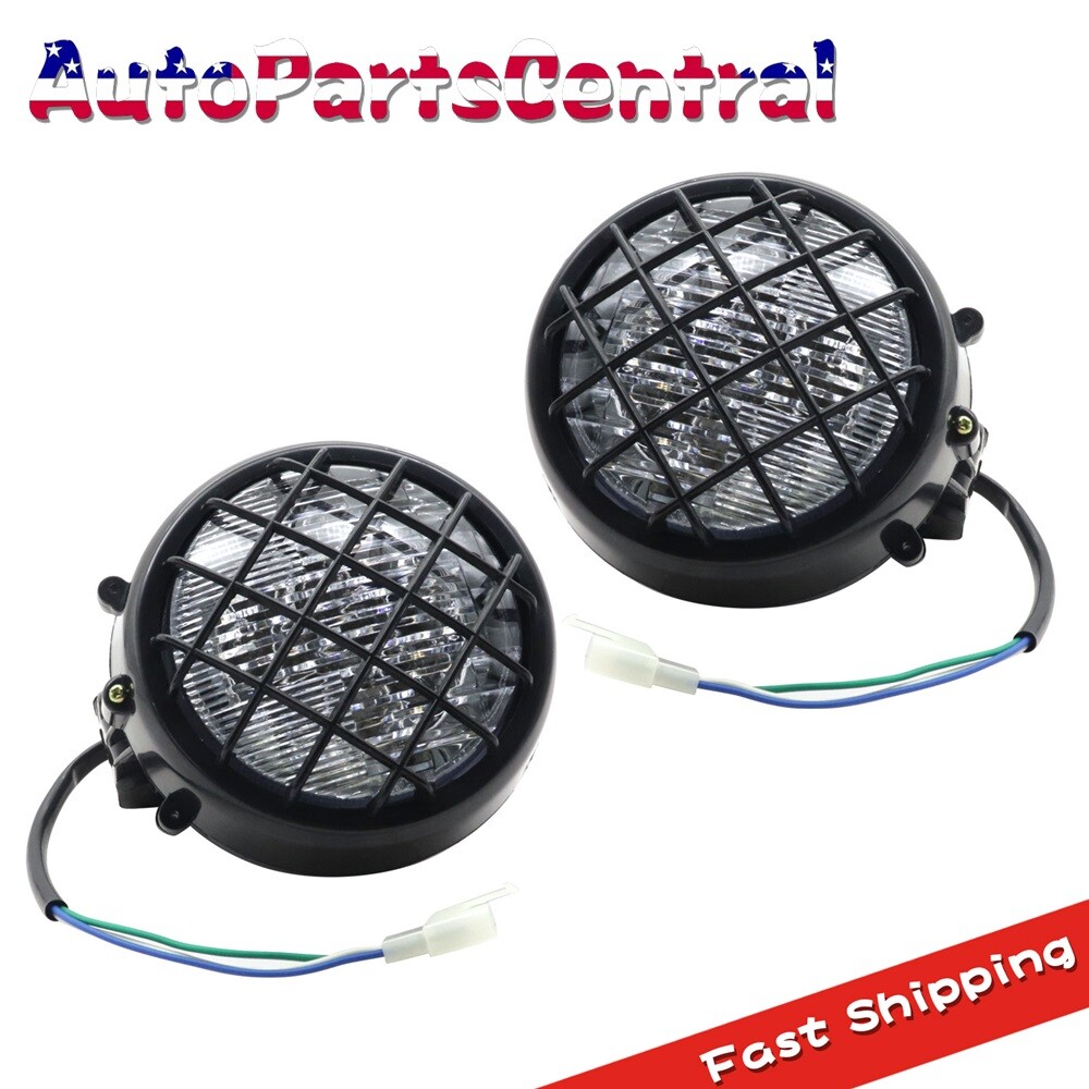 2 x LED Headlights for Yamaha Banshee 1987-2006 lens bulbs grills ...