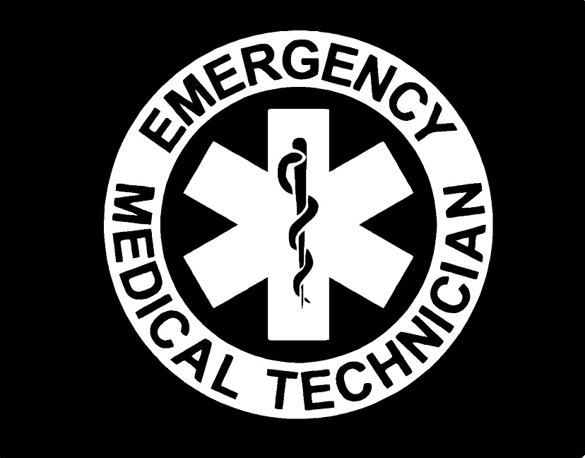 EMT Emergency Medical Technician Emblem Vinyl Decal Sticker Window ...