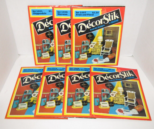 7 Vintage Decor Stik Rub-on Designs Decorative Transfers by E-Z Letter ...