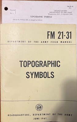 FM 21-31, Topographic Symbols, 1961 | eBay
