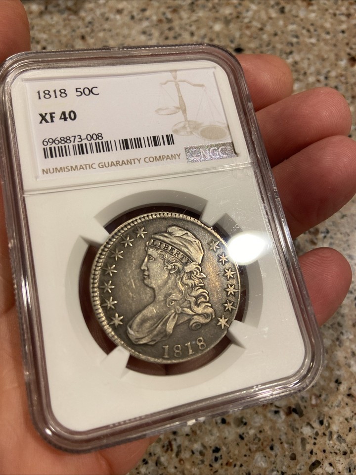 1818 50c Capped Bust Silver Half Dollar XF 40 NGC | eBay