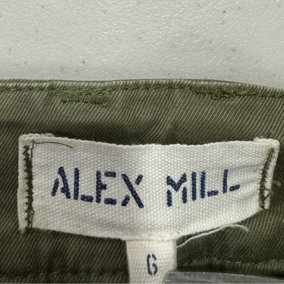 Alex Mill Women Kelly Wide Leg Chino Army Green Pant Size 6 | eBay