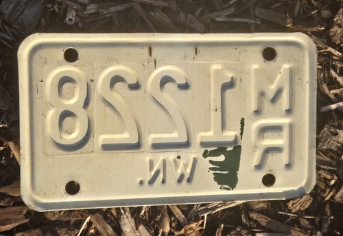 Original WASHINGTON 1966-67 Motorcycle License Plate 1969 MC Tab - MR ...
