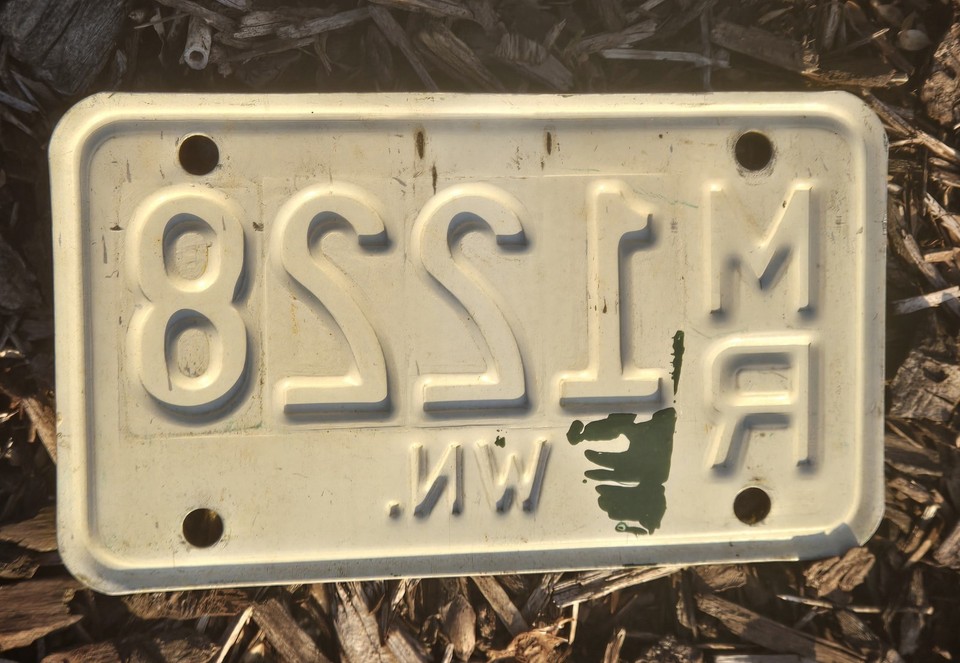 Original WASHINGTON 1966-67 Motorcycle License Plate 1969 MC Tab - MR ...