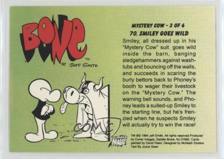 1994 Comic Images Bone - Jeff Smith Smiley Goes Wild #70 3c7 | eBay