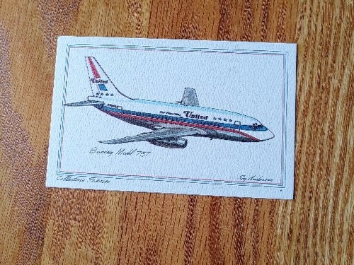 Vintage Postcard Boeing 737 United Airlines Collector Series Roy ...