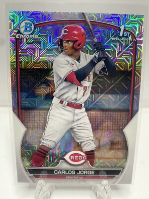 2023 Bowman Chrome Carlos Jorge Mega Mojo Refractor 1st Bowman #BCP-120 ...