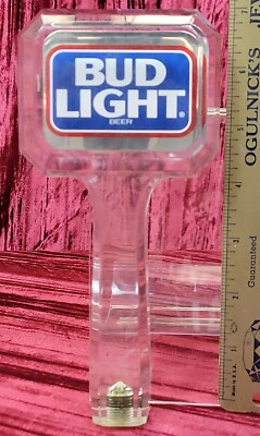 PREOWNED VINTAGE Bud Lite Lucite Beer Tap Draft Handle KEG Bar Pub ...