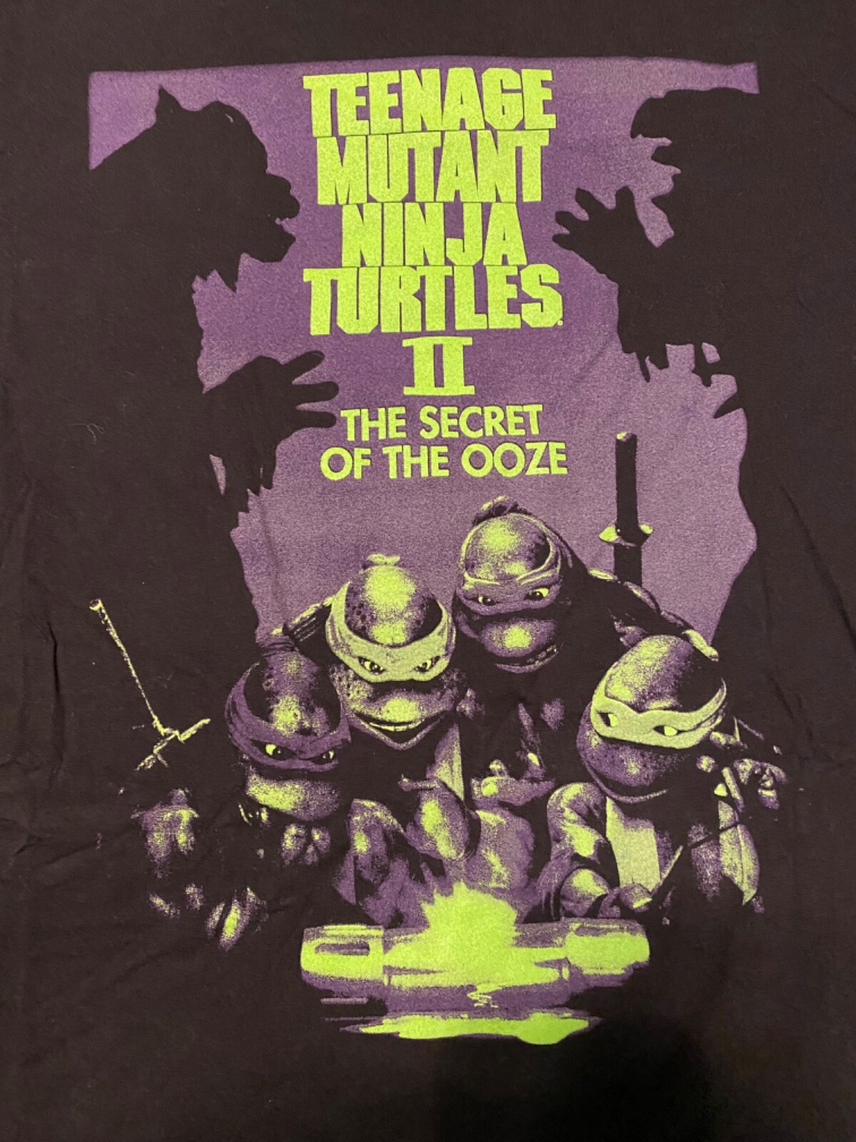 teenage mutant ninja turtles 2 tshirt black size xl p… - Gem
