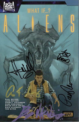 Aliens What If...? TPB signed x5 Paul & Leon Reiser, Goldberg ...