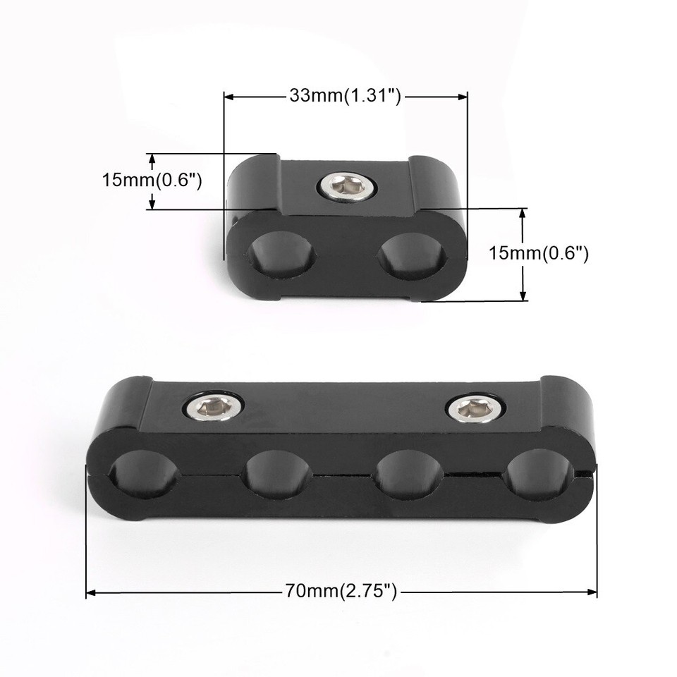 3PCS Black Billet Spark Plug Wire Separators Divider Kit For 8mm 9mm ...