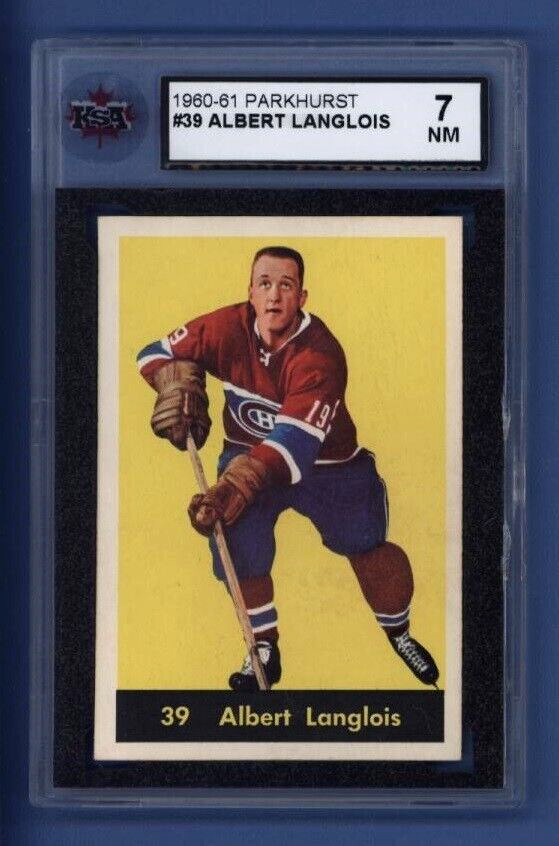 1960-61 PARKHURST #39 ALBERT LANGLOIS KSA 7 NM Montreal Canadiens | eBay