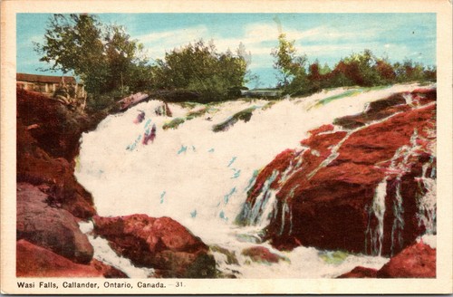 Wasi Falls Callander Ontario Canada Postcard used 1954 | eBay