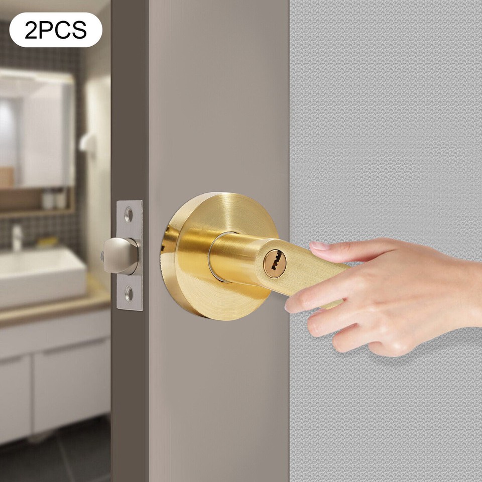 2Pcs 3-Lever Heavy Duty Door Levers Door Locks Door Latch Handles w ...