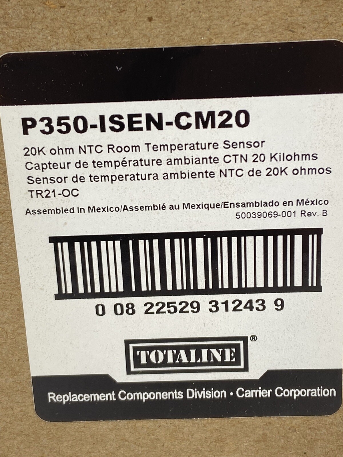 Totaline ROOM TEMPERATURE SENSOR P350-ISEN-CM20 LOT OF (2) S/H for sale ...