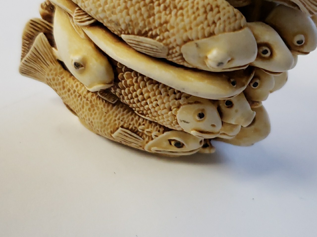 School of fish Rare Treasure Ornate high detailed Bone Trinket Box Gift ...