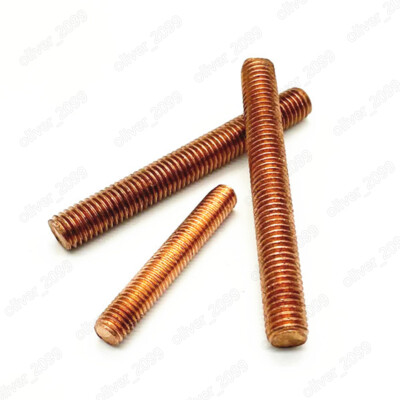 M4 M5 M6 M8 M10 M12 99.9% Pure Copper Threaded Rods Metric Threaded ...