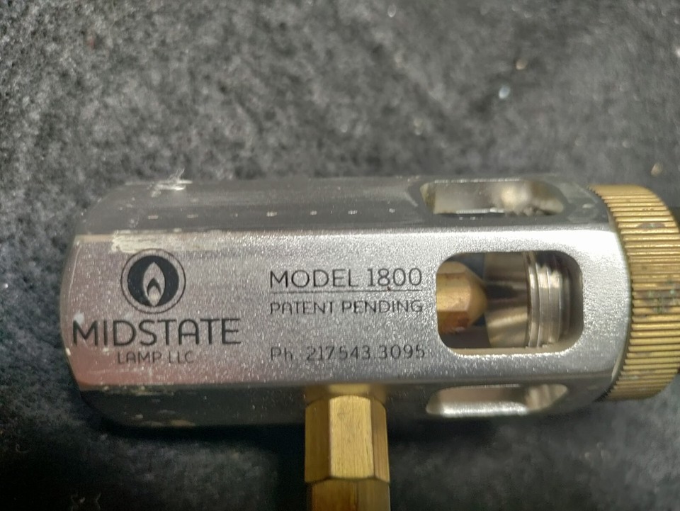 MIDSTATE LAMP CO. MODEL 1800 GAS LIGHT ASSEMBLY WITH HEAT SHEILD | eBay