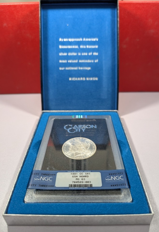 1881-CC Carson City Morgan Silver Dollar NGC MS63 GSA Hoard $1 No COA ...