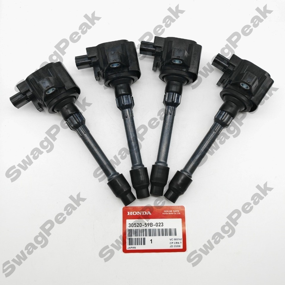 Genuine Hitachi 4Pcs Ignition Coil #30520-59B-013 For Honda Civic ...