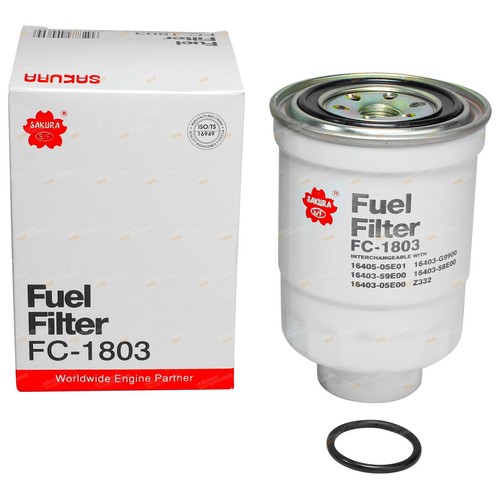Sakura Diesel Fuel Filter for Nissan Navara D22 4cyl YD25DDTi 2.5L 2002 ...