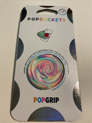Popsockets Phone Grip In Jawbreaker Gloss Neon Pink Candy Swirl ...